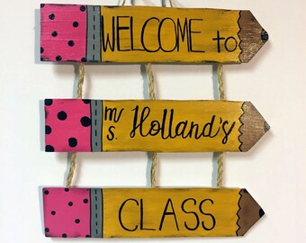 Pencil Welcome Sign - Etsy