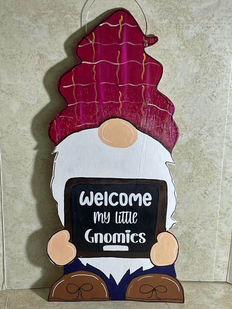 Gnome Teacher Classroom Sign or Door Decor Back to School - Etsy