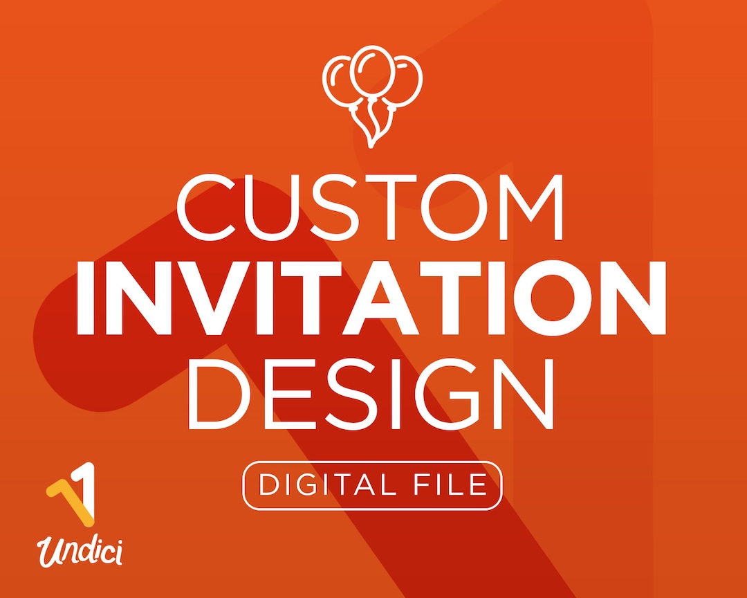 Custom Invitation Design Digital File. Custom Invitation for Your Event ...