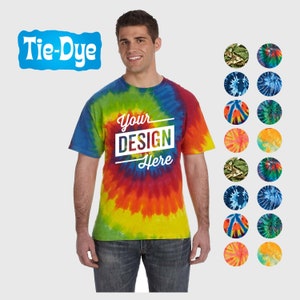 Put a Photo on a Tie-dye Shirt Custom Text, Glitter Sayings, Custom T ...