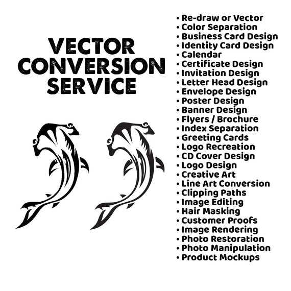 Vector Art Services Conversions Artwork Logo Designs Image | Etsy