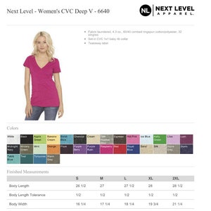 Custom Next Level Women's CVC Deep V-neck T-shirt N6640 - Etsy
