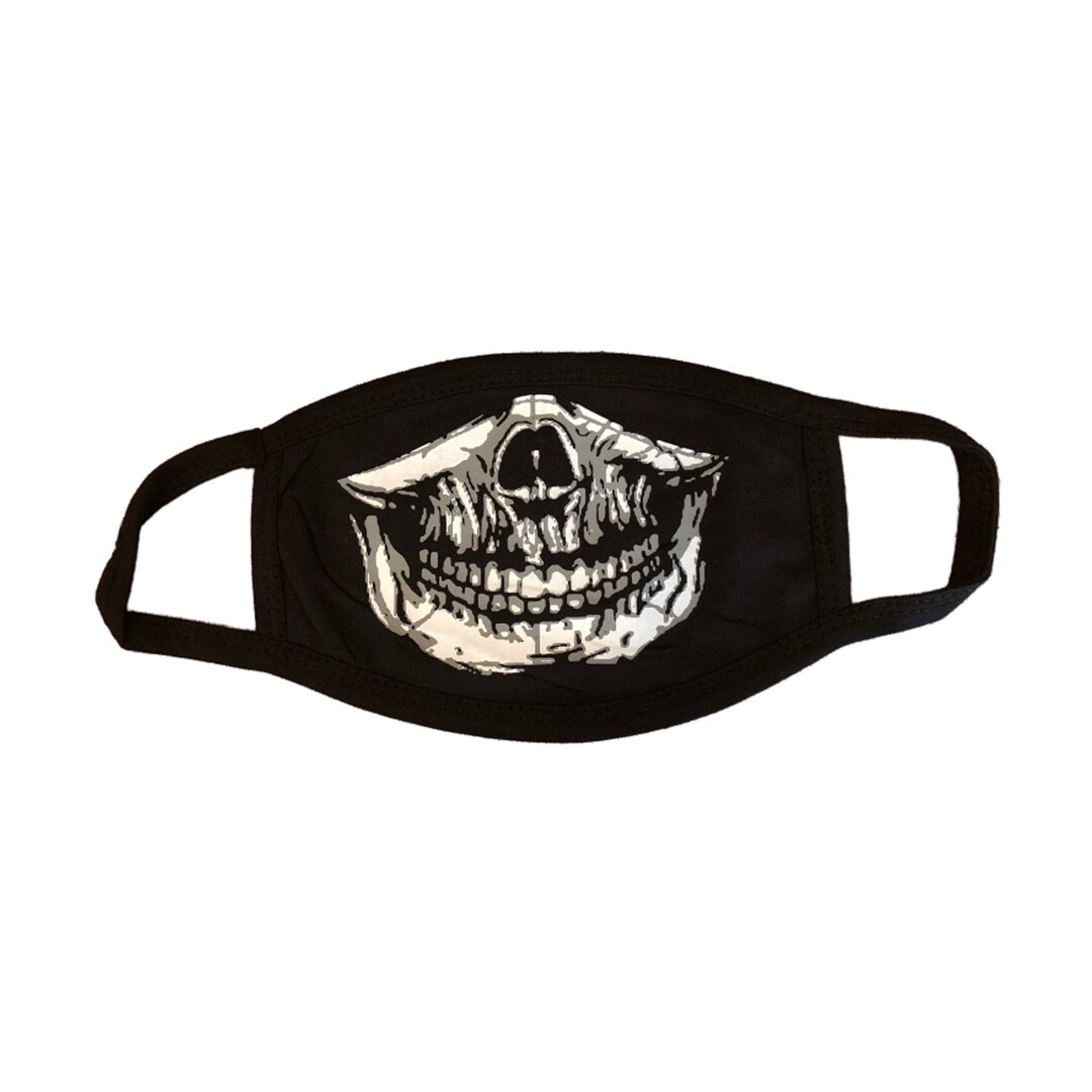 Skull Skelton Black Face Mask, Face Covering, High Quality, Fast ...