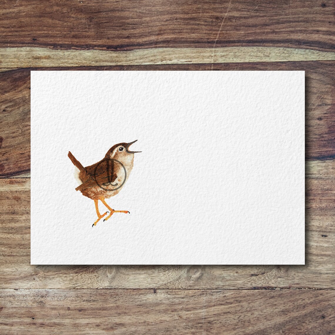 Chirping Wren wren print cute wren wren art | Etsy