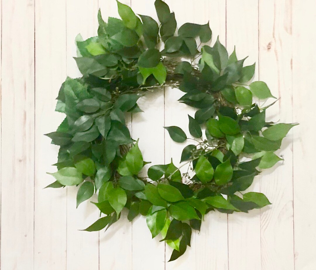 Greenery Wreath Small, Salal Wreath, Year Round Wreath for Front Door ...
