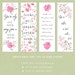 Printable Bookmark, Printable Rose Bookmark, Gift for Her, Bookmark Set ...