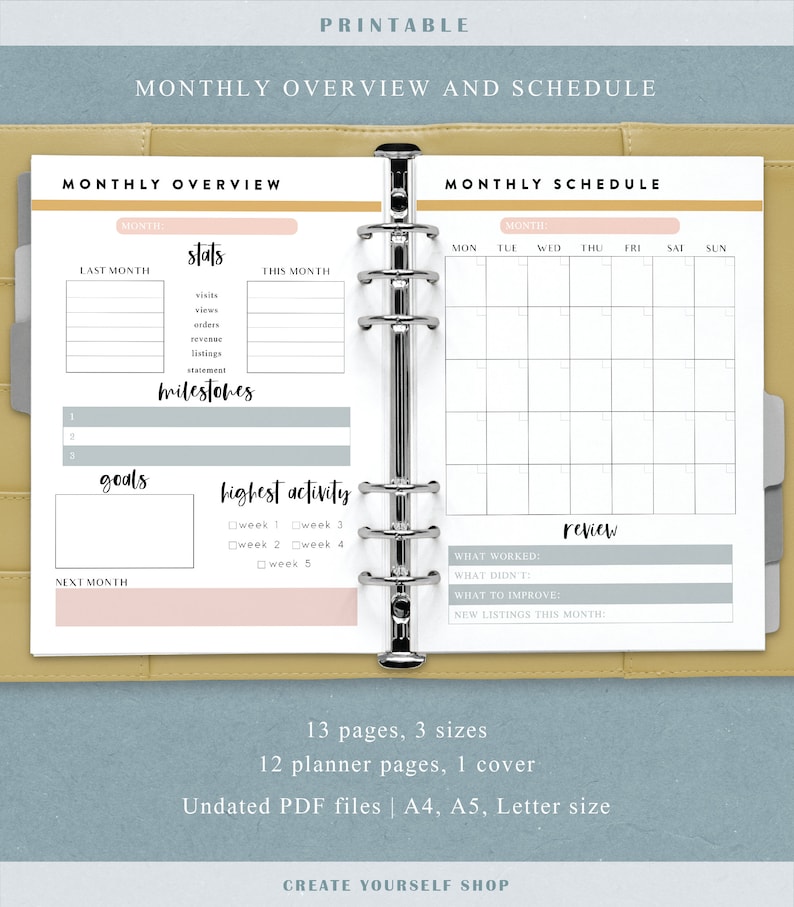 Etsy Business Planner Printable - Small Business Planner, Printable ...