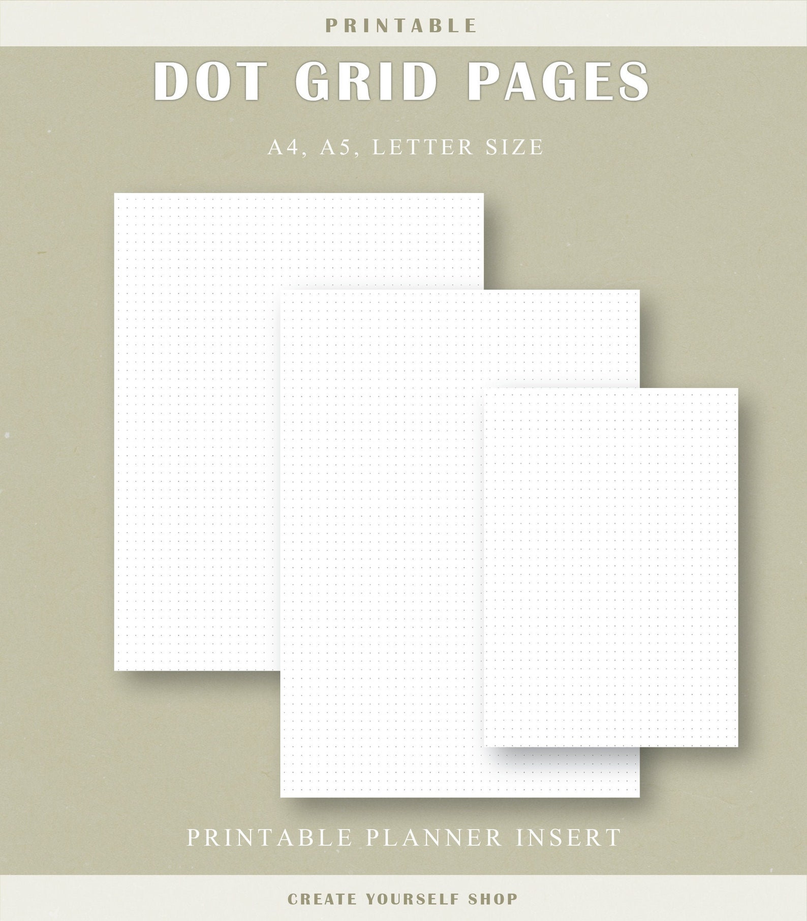 Printable Dot Pages Printable Bullet Journal Pages Printable - Etsy