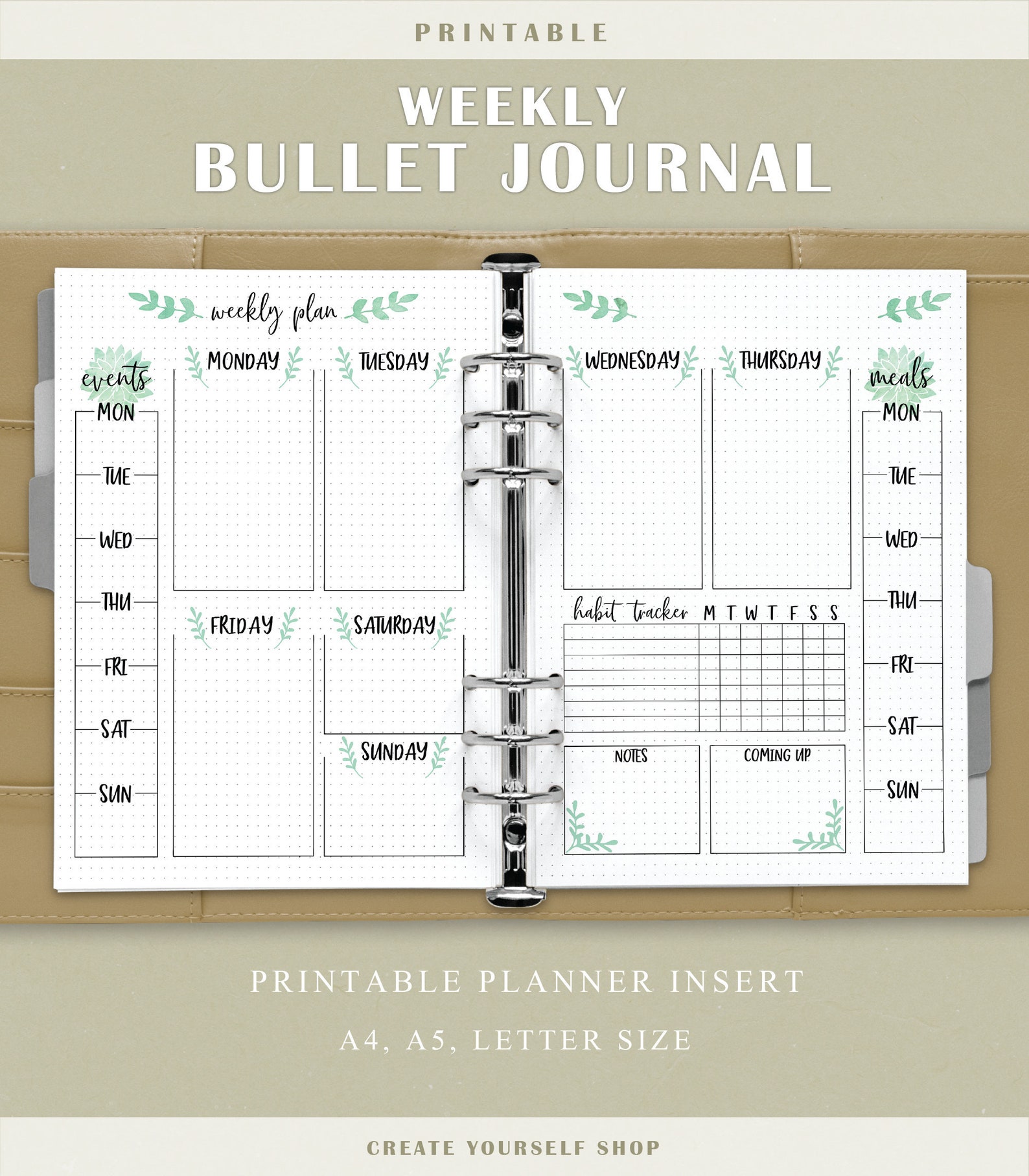 Printable Weekly Journal - Journal Pages, Weekly Planner, Planner ...