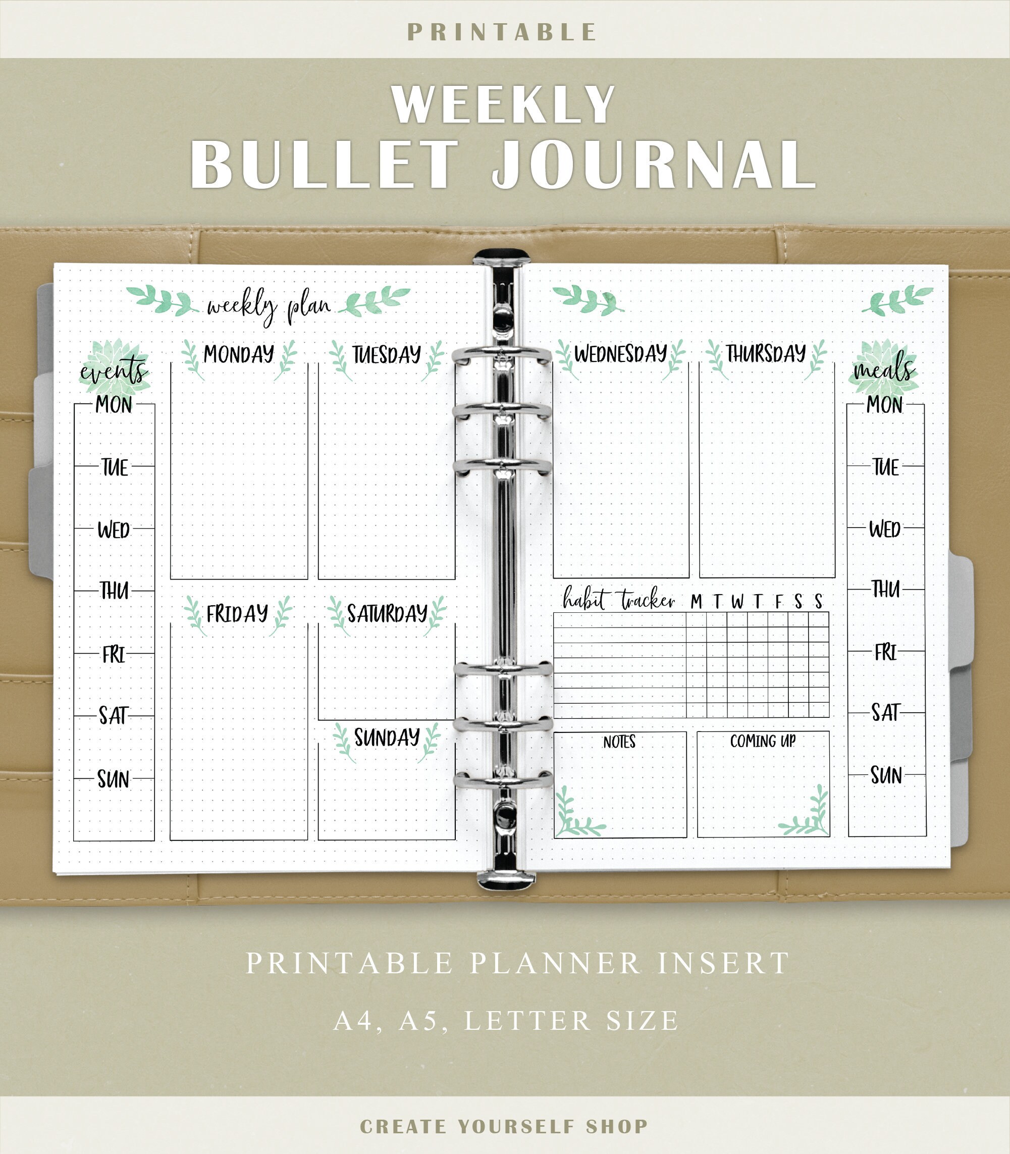 Printable Weekly Journal - Journal Pages, Weekly Planner, Planner ...