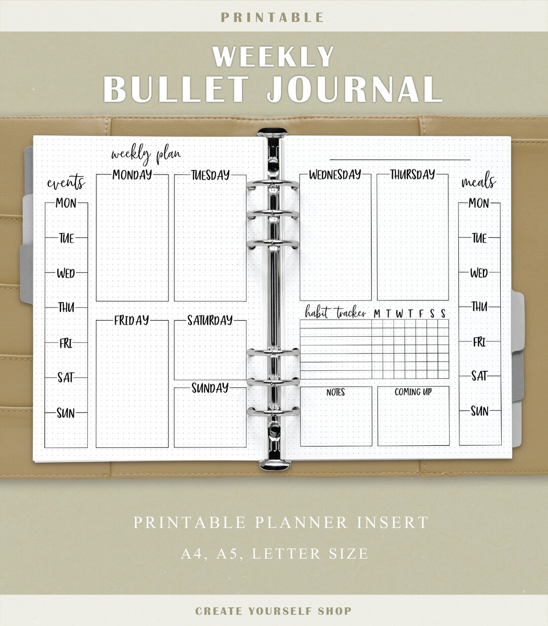 Weekly Journal Printable - Journal Pages, Weekly Planner, Planner ...