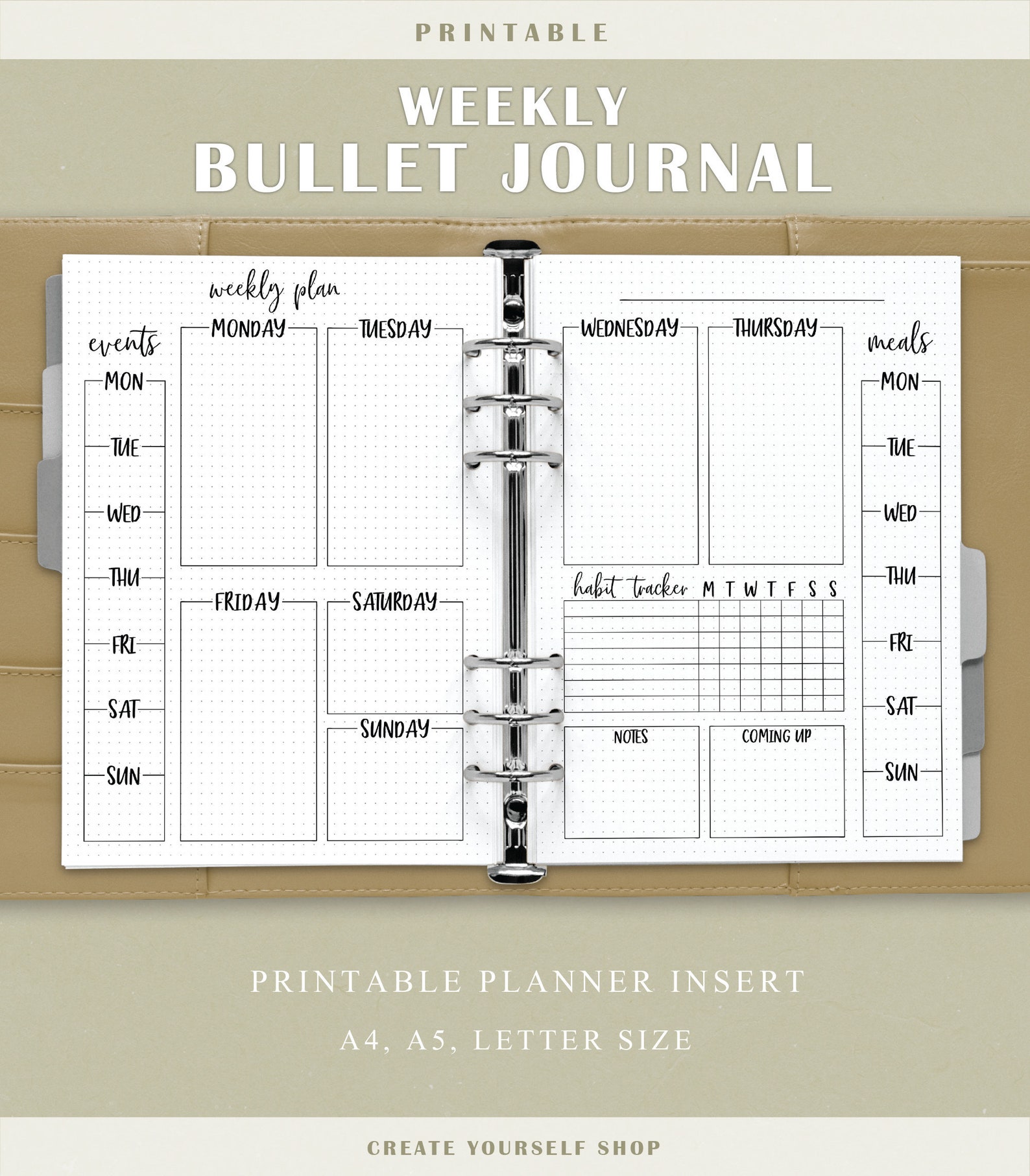 Weekly Journal Printable - Journal Pages, Weekly Planner, Planner ...
