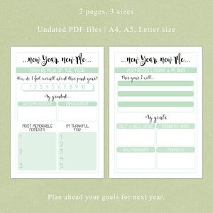 Printable Goal Planner New Year's Resolutions Planner | Etsy
