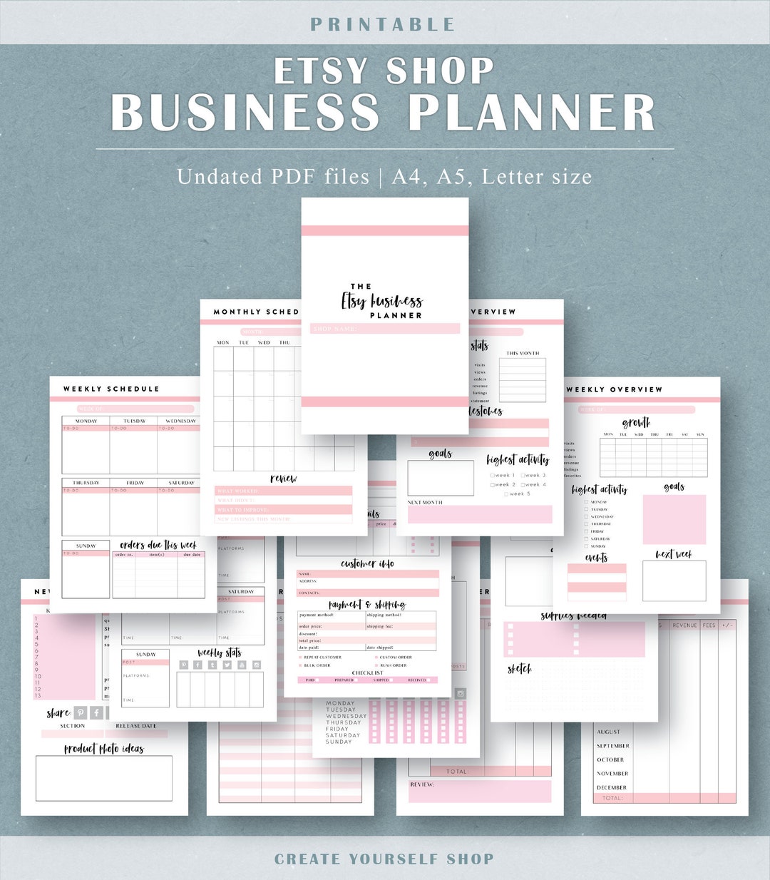 Etsy Business Planner Printable - Small Business Planner, Printable ...