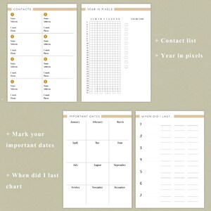 Tracker Bundle - Printable Planner Insert, Tracker Set, Journal ...