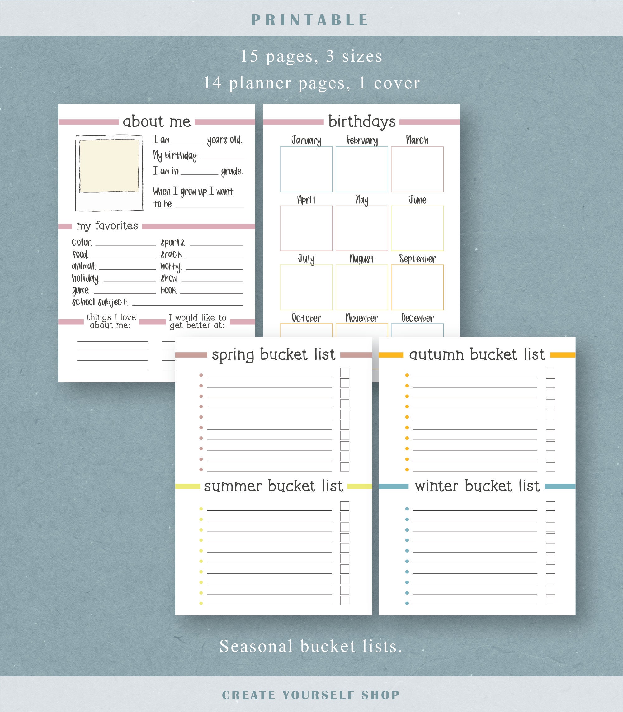 My First Planner Printable Kids Planner Morning Checklist | Etsy