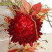 Red Aster Silk Flower Arrangement in a Wine Glass - Etsy