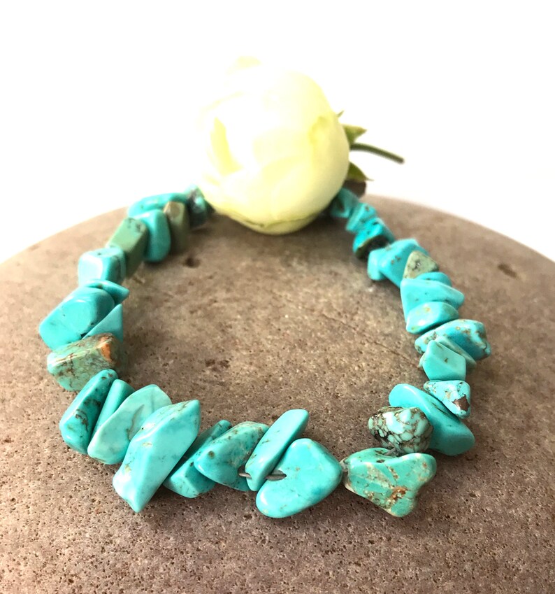 Turquenite Bracelet, Turquoise Bracelet, Gemstone Bracelet, With Silver ...