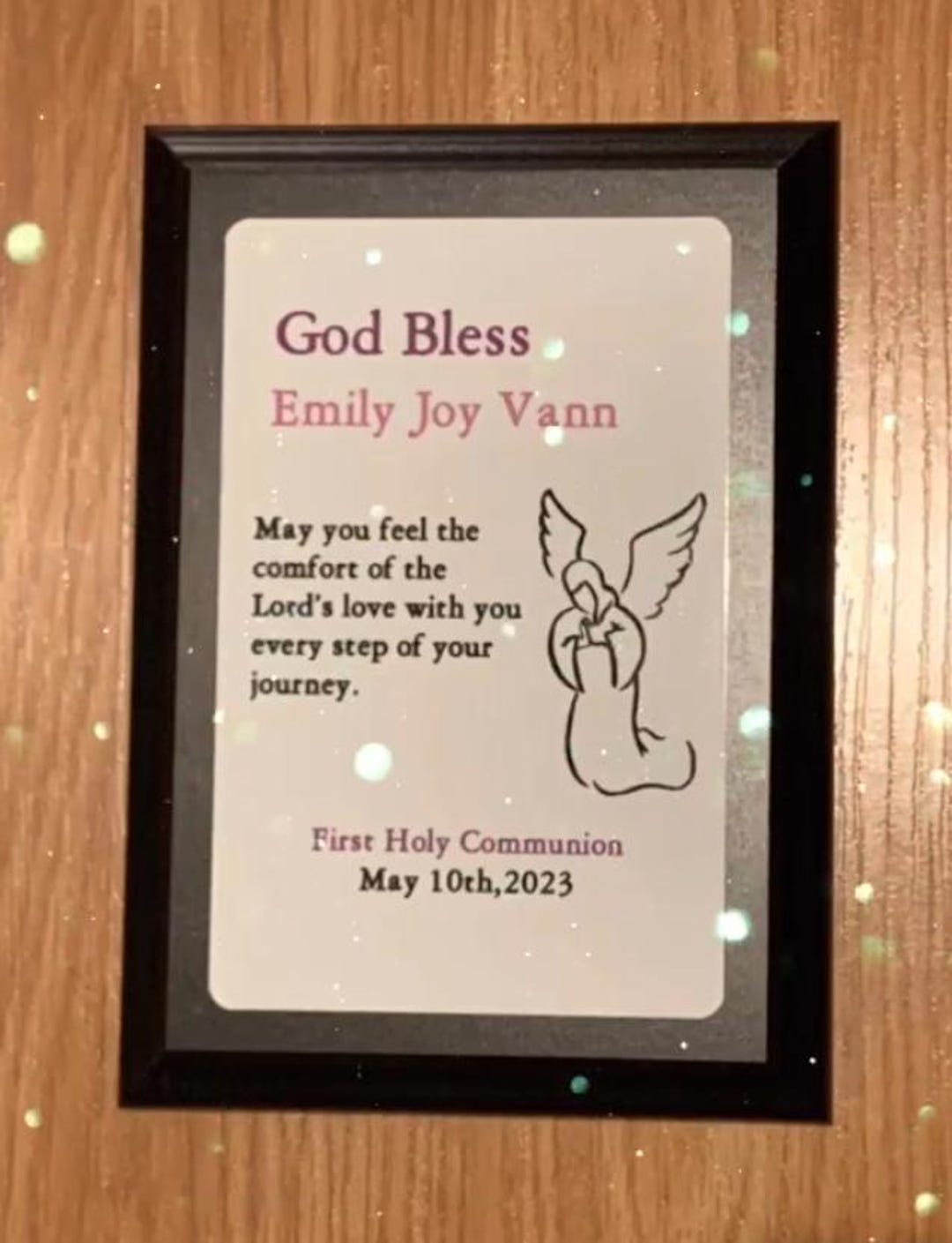 First Communion Memory Plaque, Baptism, Confirmation Wall Plaque - Etsy