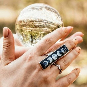Moon Ring Halloween Jewelry Moon Phase Jewelry Witch Ring - Etsy