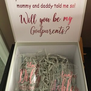 Customizable Godparents Proposal Box WITH Drinkware - Etsy Canada