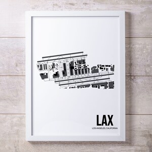 LAX Los Angeles International Airport Map Print, Los Angeles, CA ...