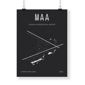 MAA Chennai International Airport Map Print - Etsy