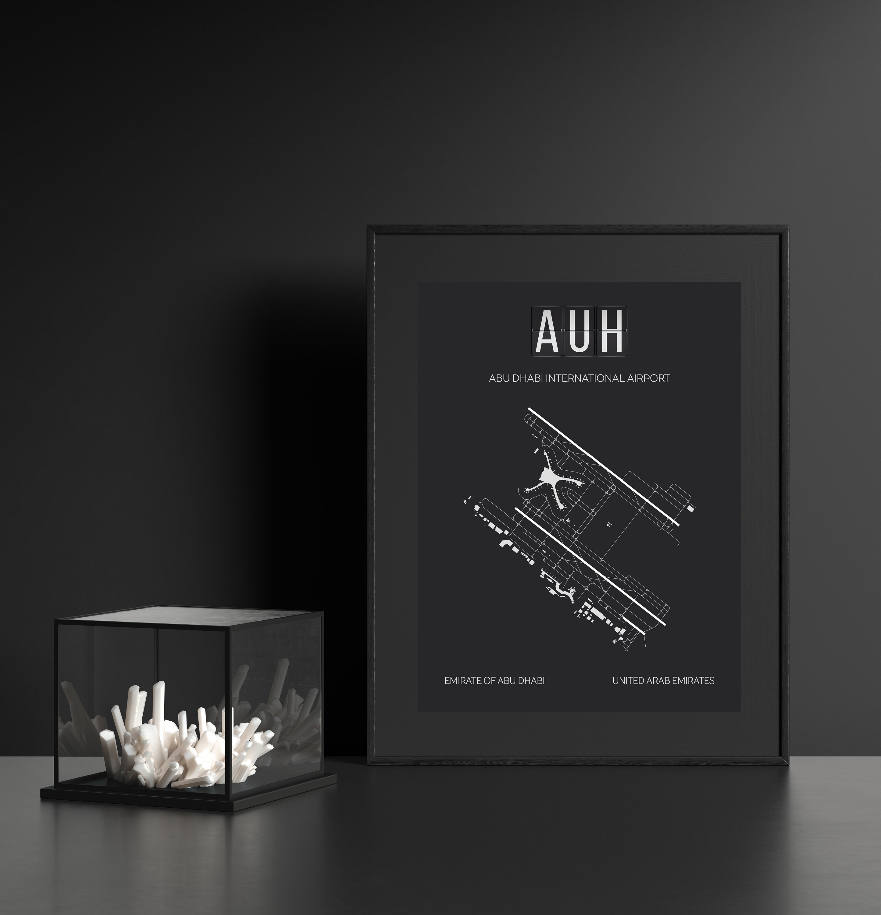 AUH Abu-dhabi International Airport Map Print - Etsy
