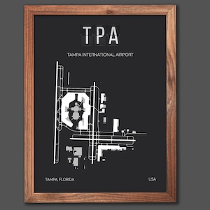 TPA Tampa International Airport Map Print - Etsy