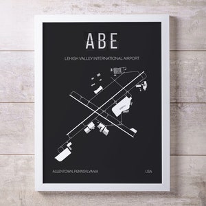 Custom Airport Diagram Print: Aviation Wall Art Gift - Frame Not ...
