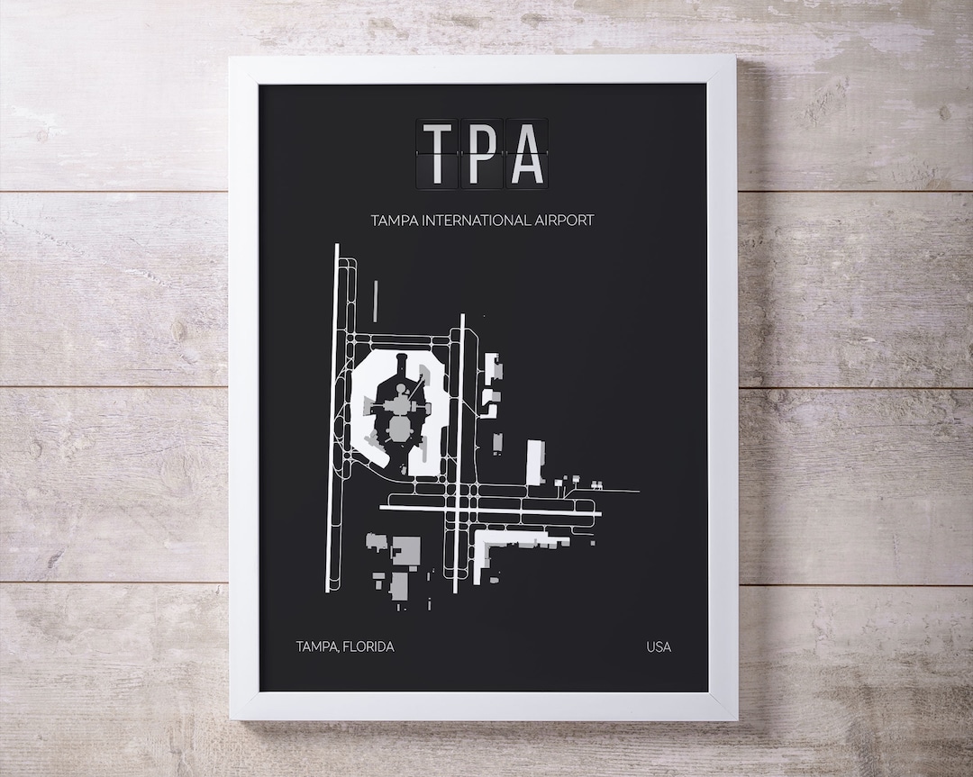 TPA Tampa International Airport Map Print - Etsy