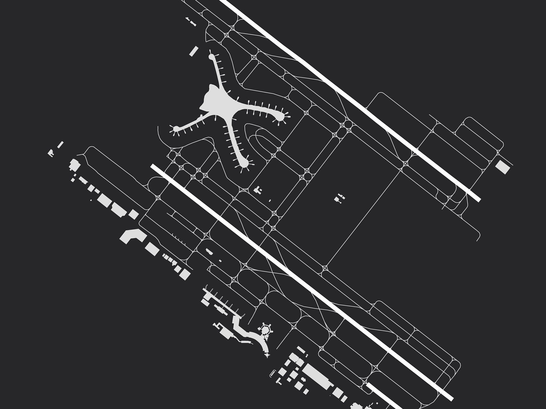 AUH Abu-dhabi International Airport Map Print - Etsy