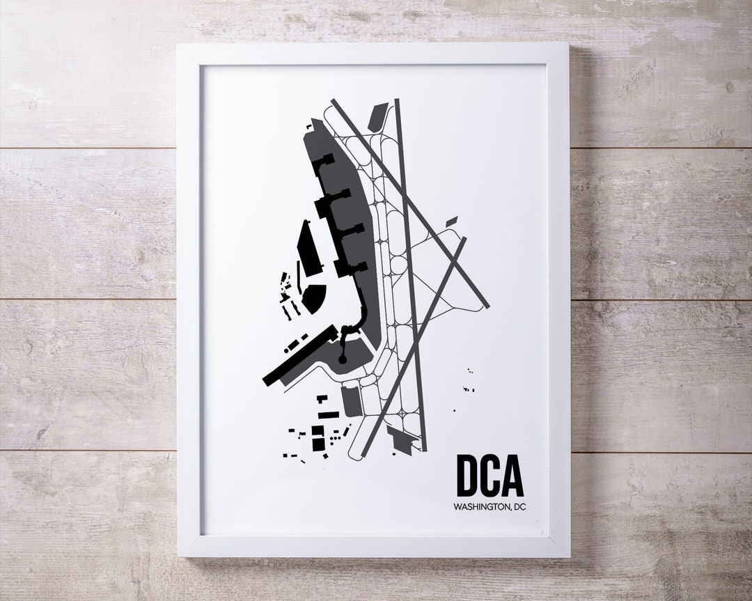 DCA Airport Map Print: Ronald Reagan Washington National Airport Art - Etsy