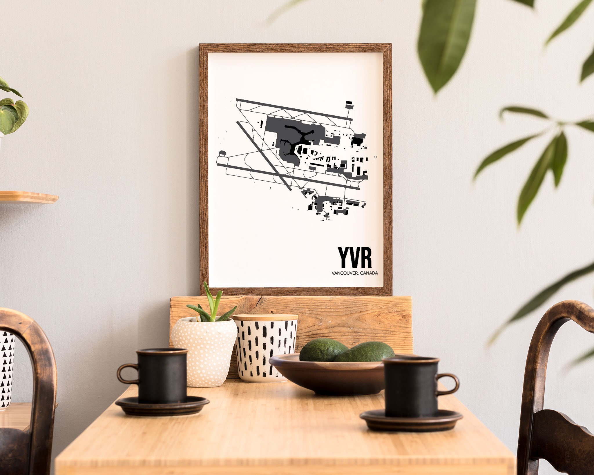 YVR Airport Map Print: Vancouver Aviation Art - Etsy