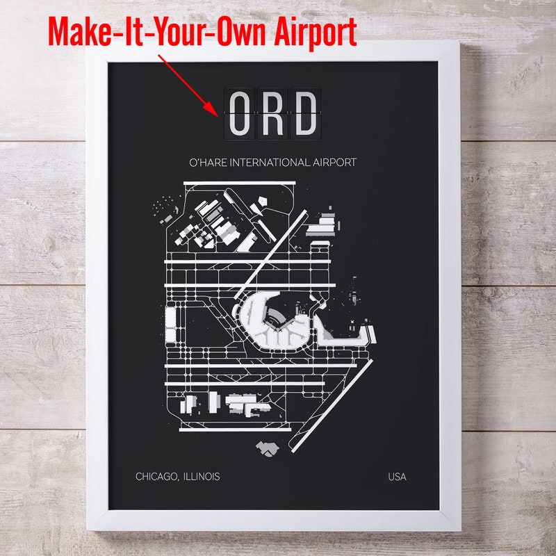 Personalized Airport Maps - Etsy