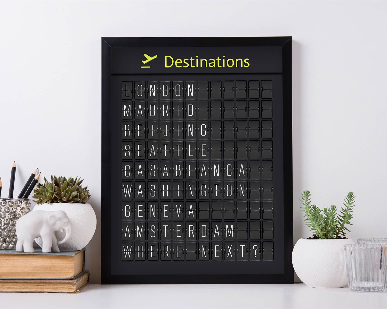 Printed Destinations Airport Board Personalized for You with - Etsy