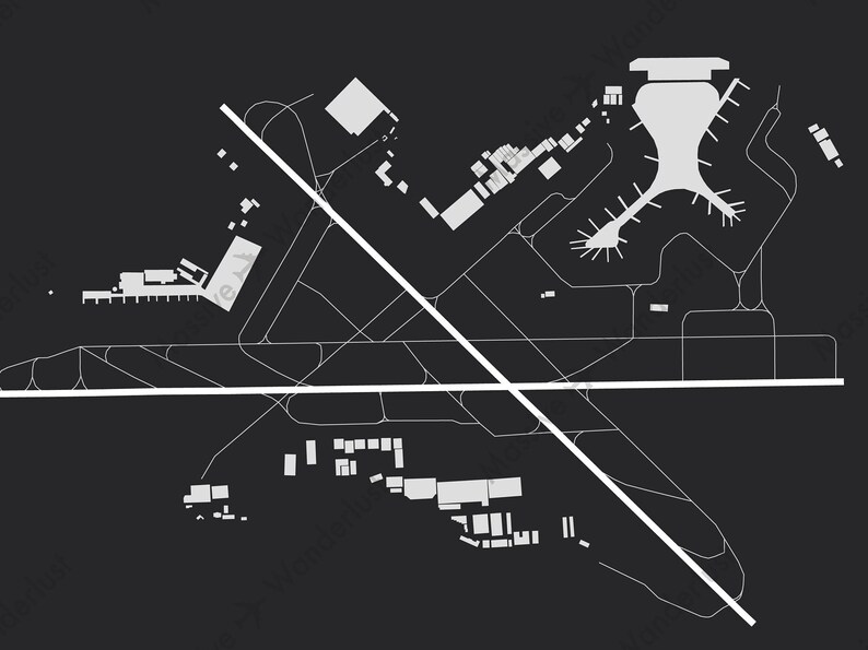 BOM Mumbai International Airport Print Map Wall Art - Etsy