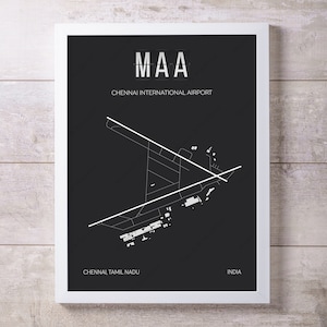 MAA Chennai International Airport Map Print - Etsy