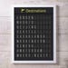 Printed Destinations Airport Board, Personalized for You with Thin ...