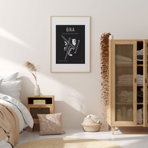 BNA Nashville Airport Map Wall Art - Etsy