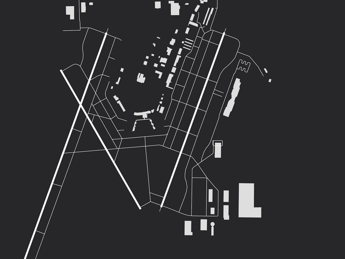 ICT Wichita Dwight D. Eisenhower National Airport Map Wall Art - Etsy