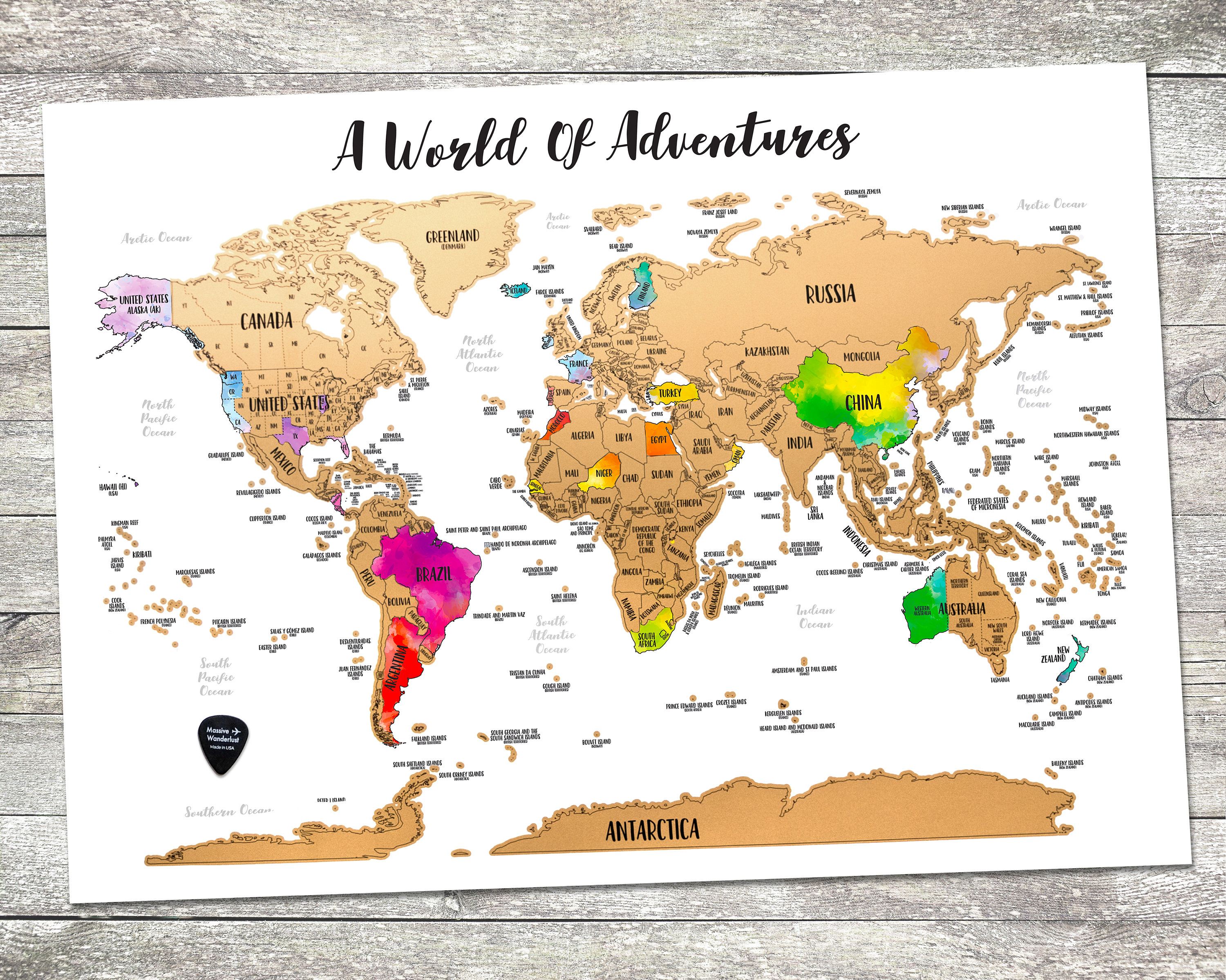 Watercolor World Map Etsy
