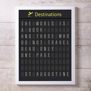 Printed Destinations Airport Board, Personalized for You (with Thin ...