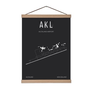 AKL Auckland Airport Print Map Wall Art - Etsy