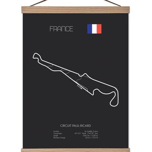 France Paul Ricard Circuit Racing Map Wall Art Print - Etsy