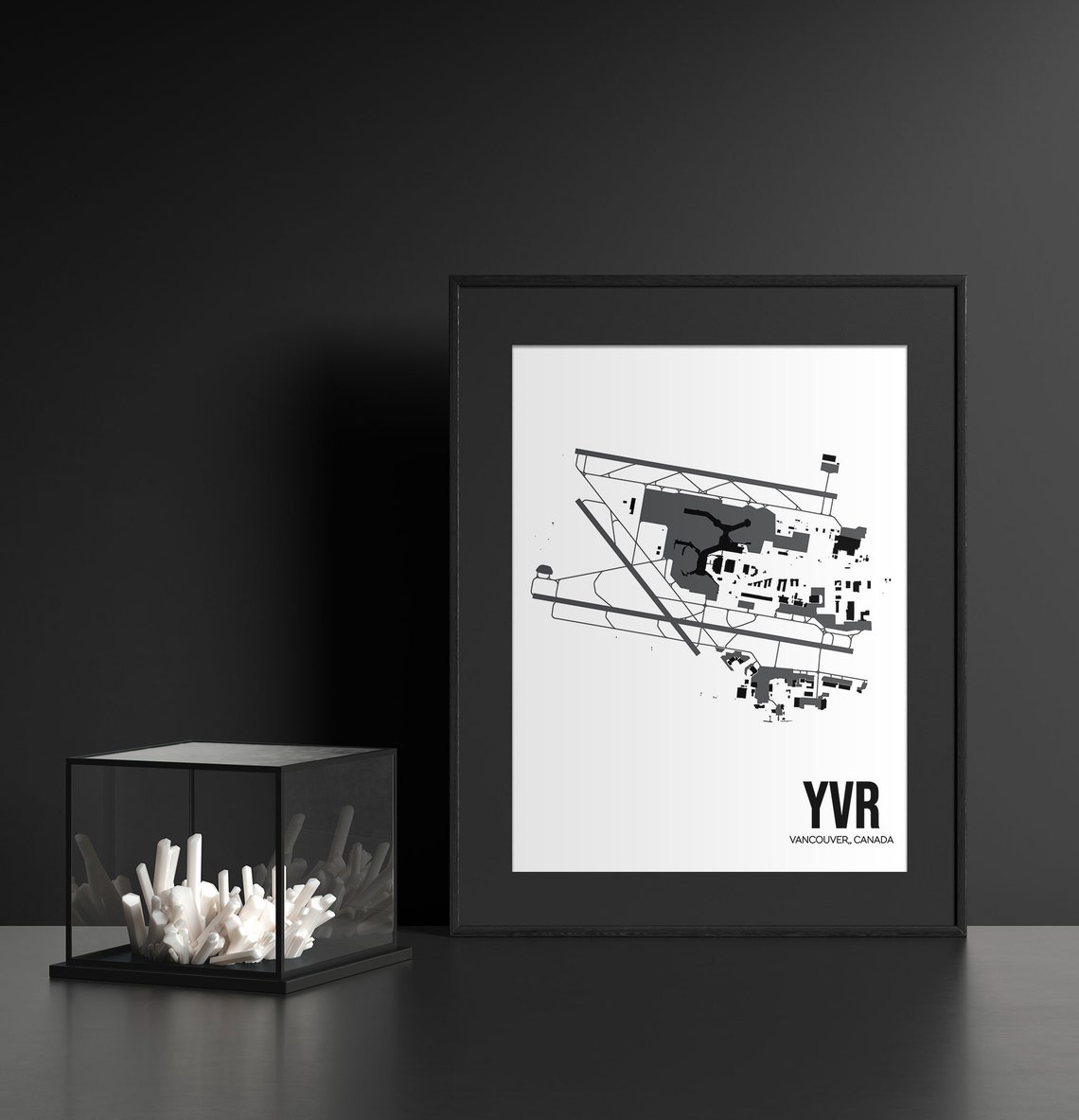 YVR Airport Map Print: Vancouver Aviation Art - Etsy
