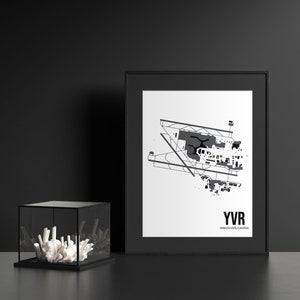 YVR Vancouver International Airport Map Print, Vancouver, Canada ...