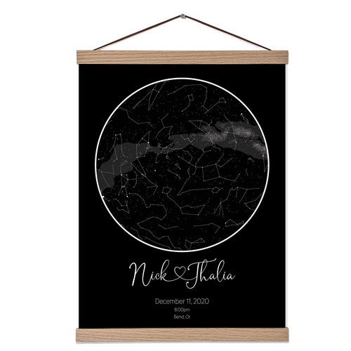 Printed Custom Night Sky Star Map Personalized Gift for Him | Etsy