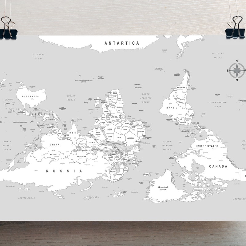 Linen World Map - Etsy