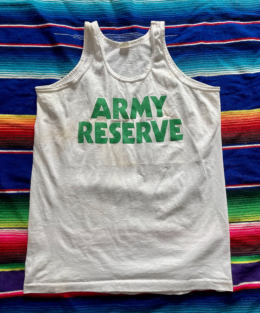 Vintage White Cotton Army Reserve Tank Top T Shirt 1970s 1980s USA - Etsy